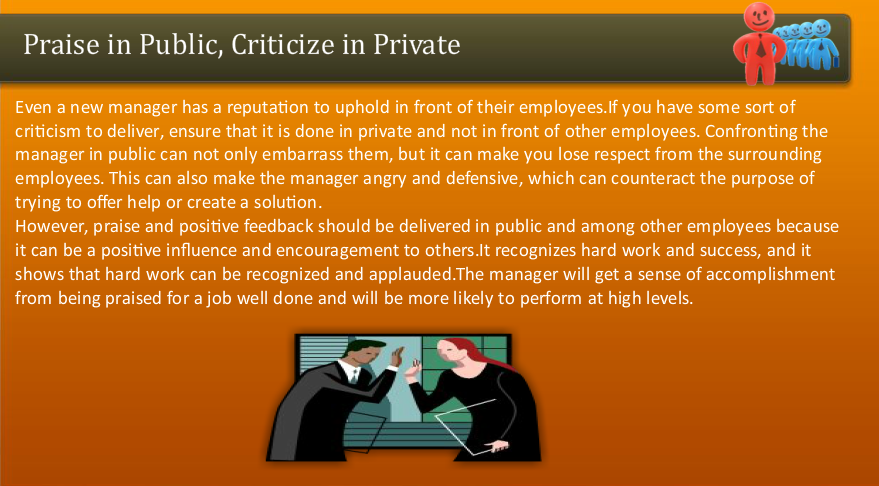 Praise In Public Criticize In Private Freshskills